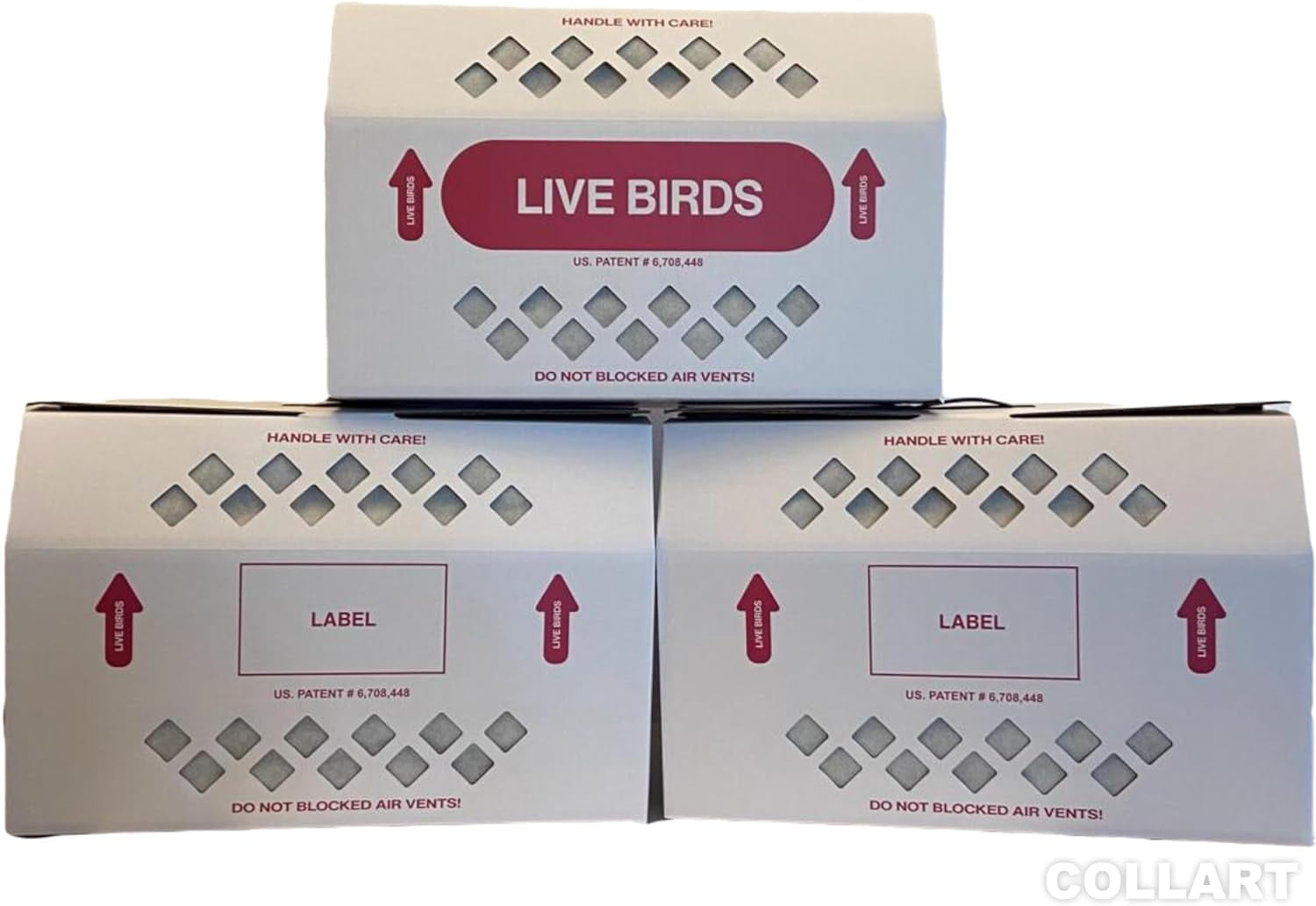 Live Bird Shipping Box Less Expensive Size 18" x 8" x 12" Tall-with ...