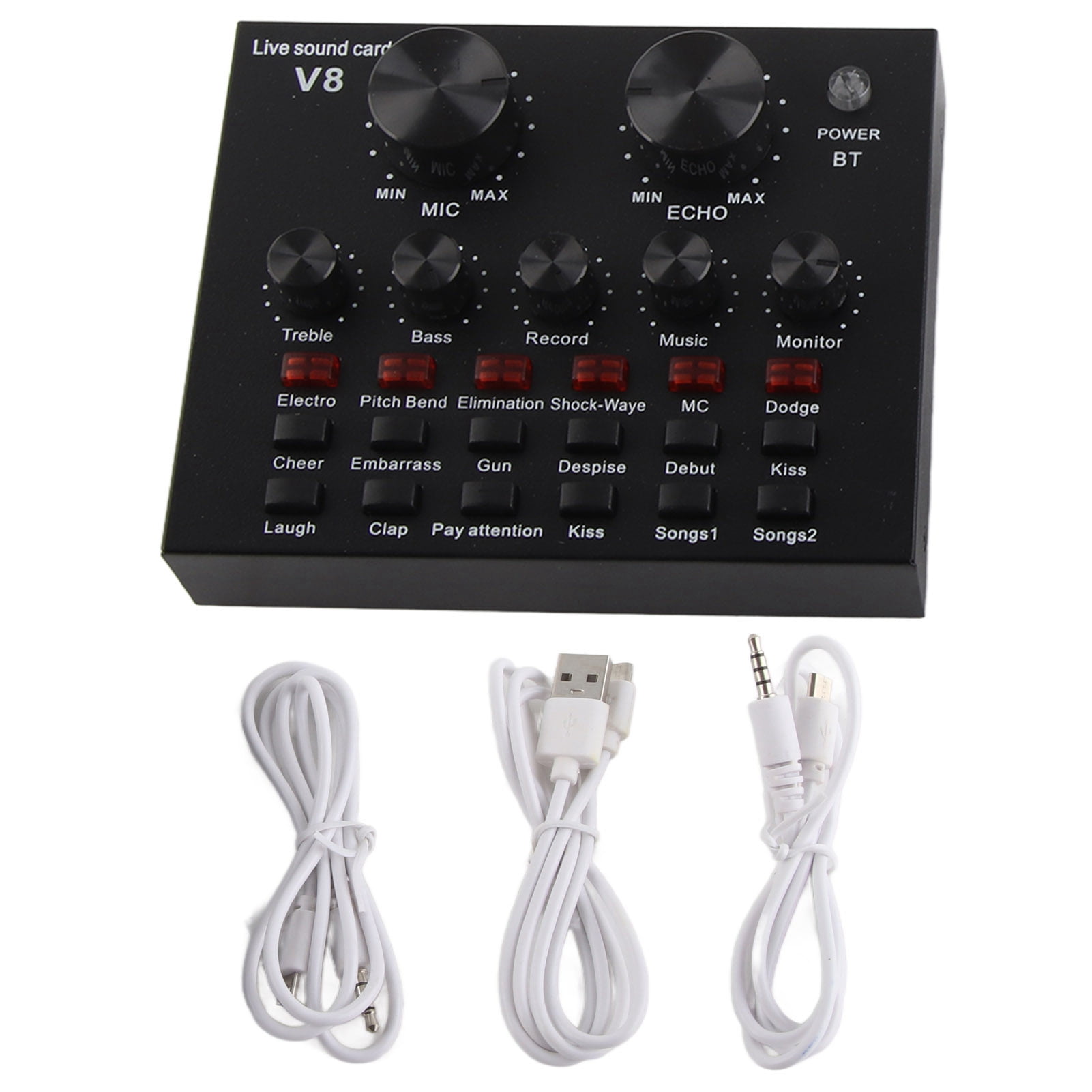 Live Broadcast Sound Card 112 Kinds of Electric Sound Support for Dual ...