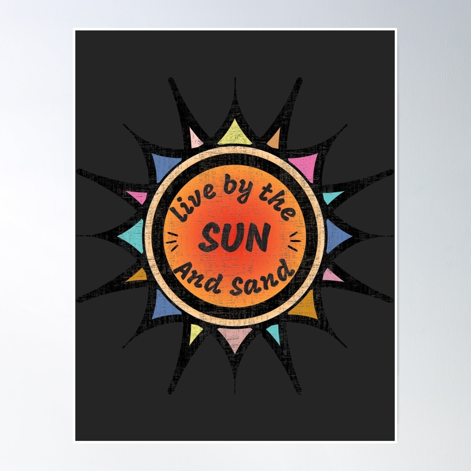 Live By The Sun And Sand – Beach Life Poster Wall Art, Modern Wall ...