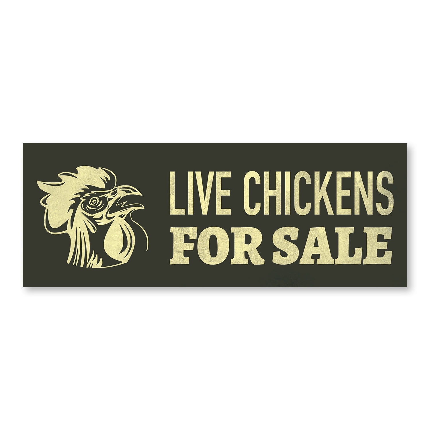 Live Chickens 24" x 9" Decal | Advertise Your Business | All Weather ...