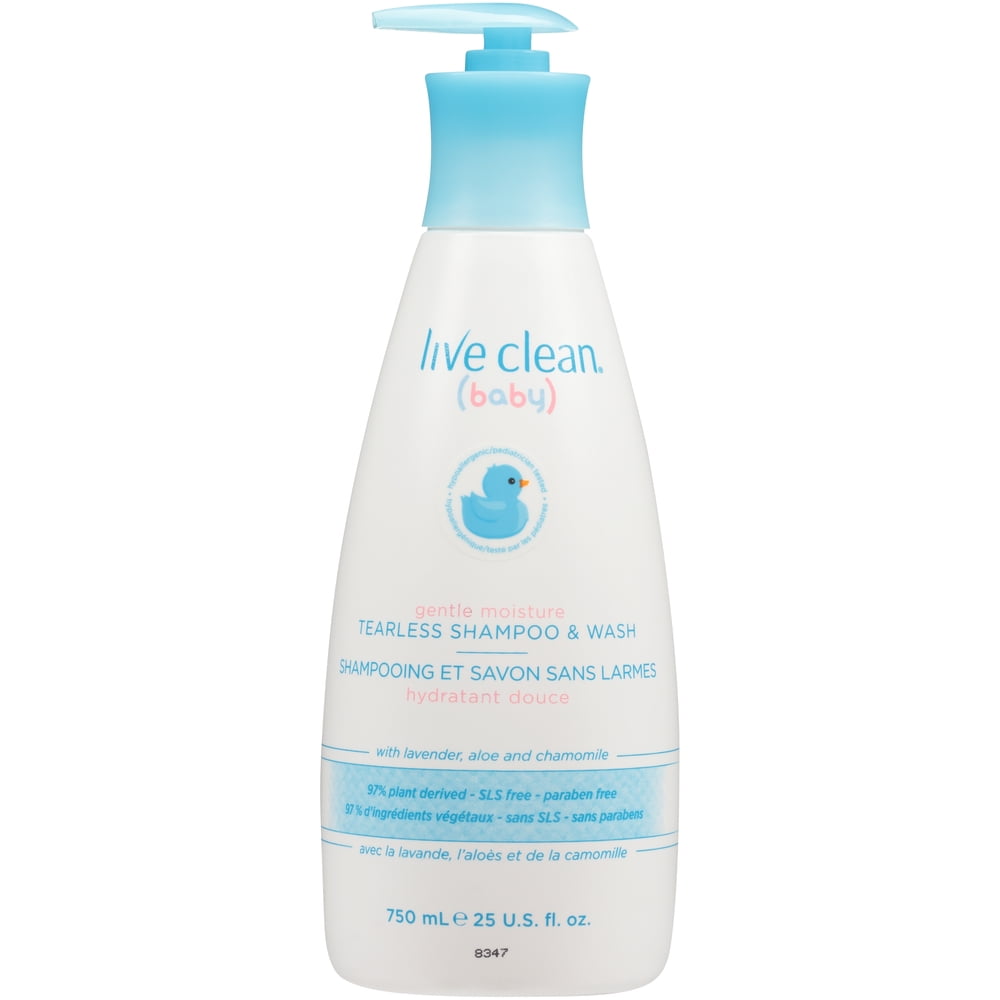 Live Clean Baby Gentle Moisture Tearless Shampoo & Wash, 25 fl oz ...