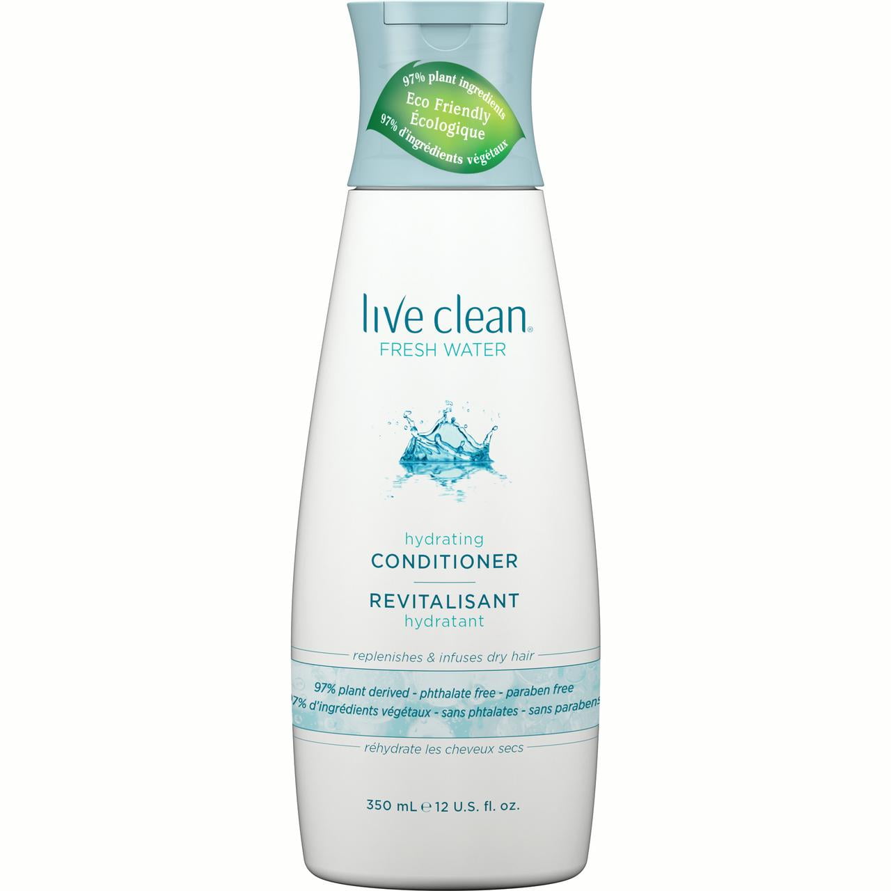 Live Clean Plant-Based Fresh Water Hydrating Conditioner, 12 oz ...