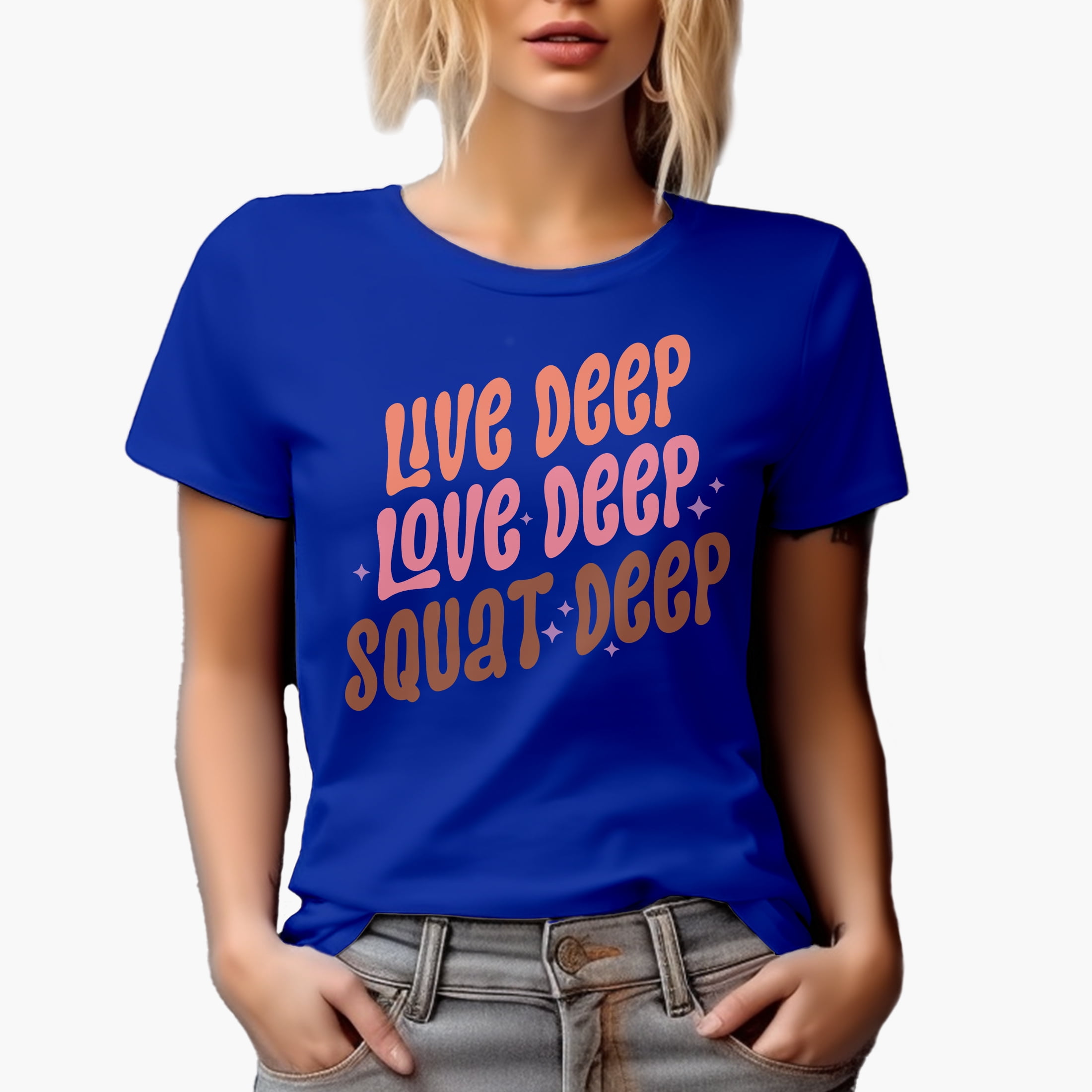 Live Deep, Love Deep, Squat Deep, Gym or Work Out Quote Merch Gift ...