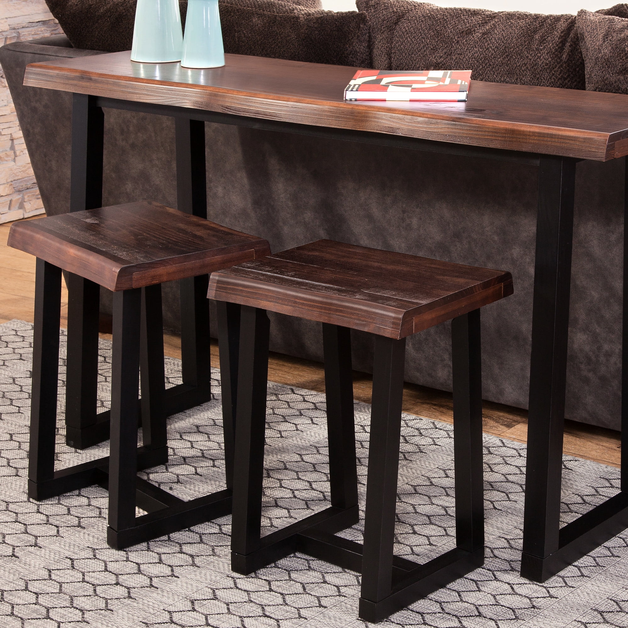 Live Edge 3 Piece Counter In Brown - Modern And Transitional For With ...