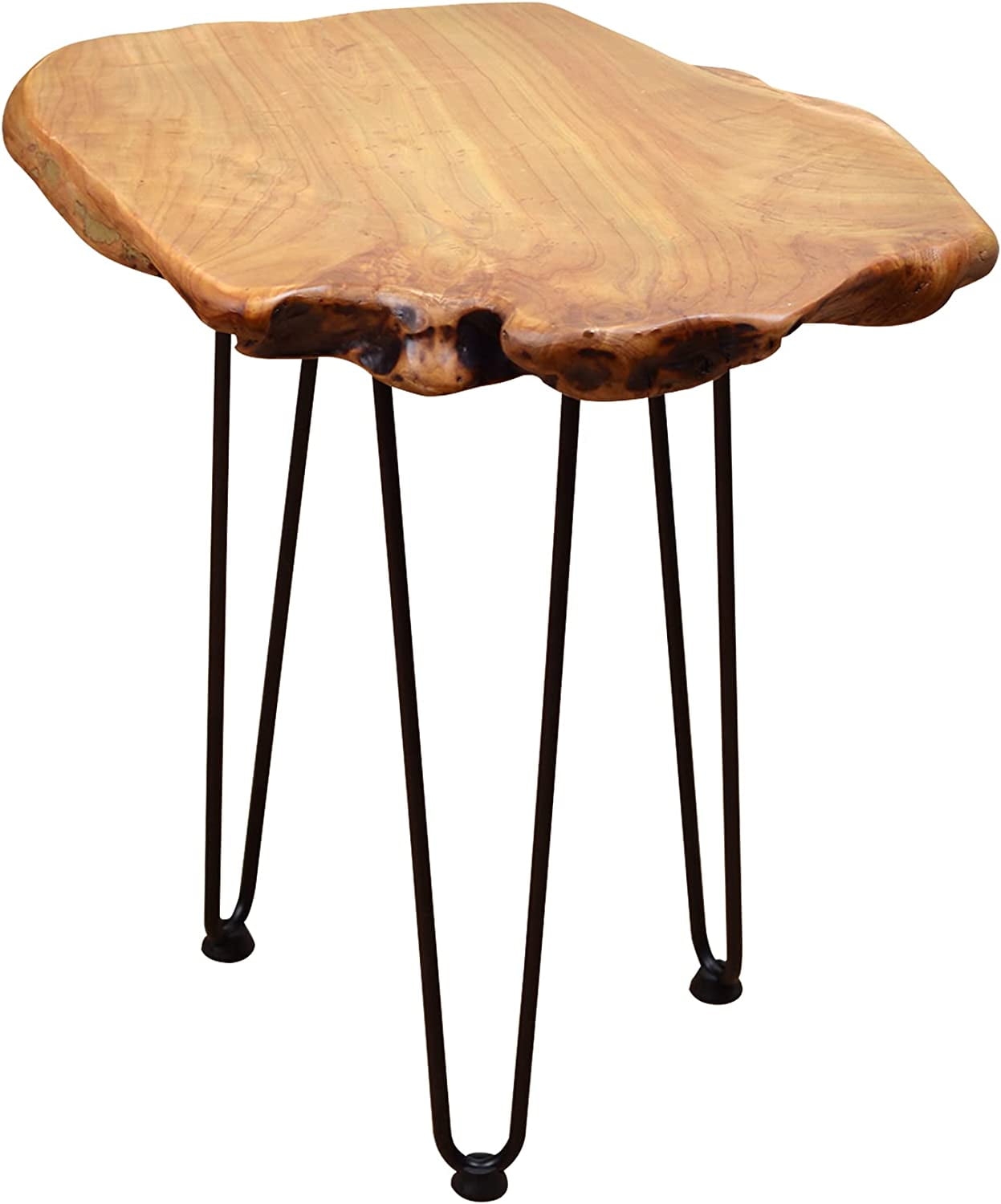 Live Edge End Table,Rustic Solid Wood Small Coffee Table,Side Table,for ...