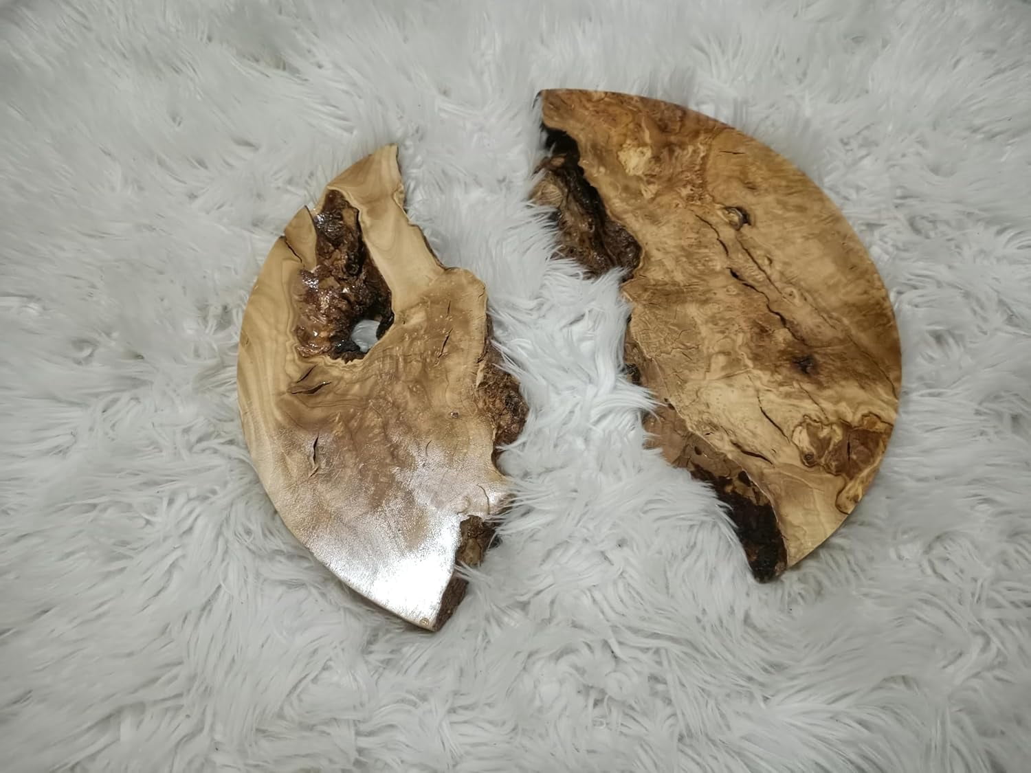 Live Edge Olive Wood Round Slab 16 inches for DIY and Epoxy River Table ...