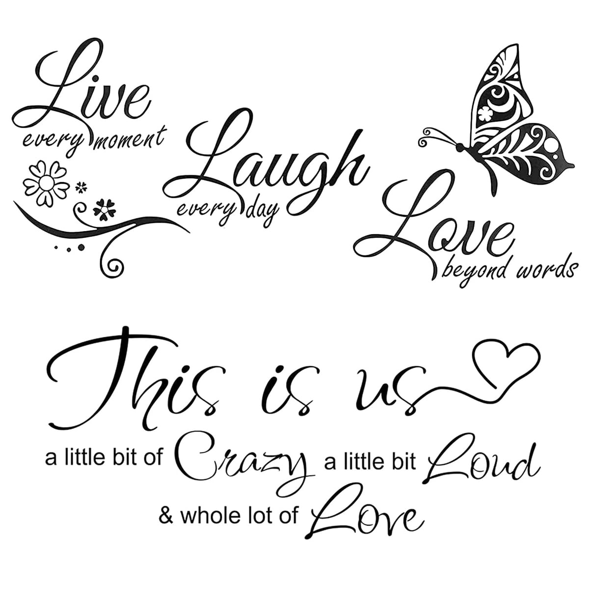 Live Every Moment -Wall Sticker Motivational Wall Decals,Family ...