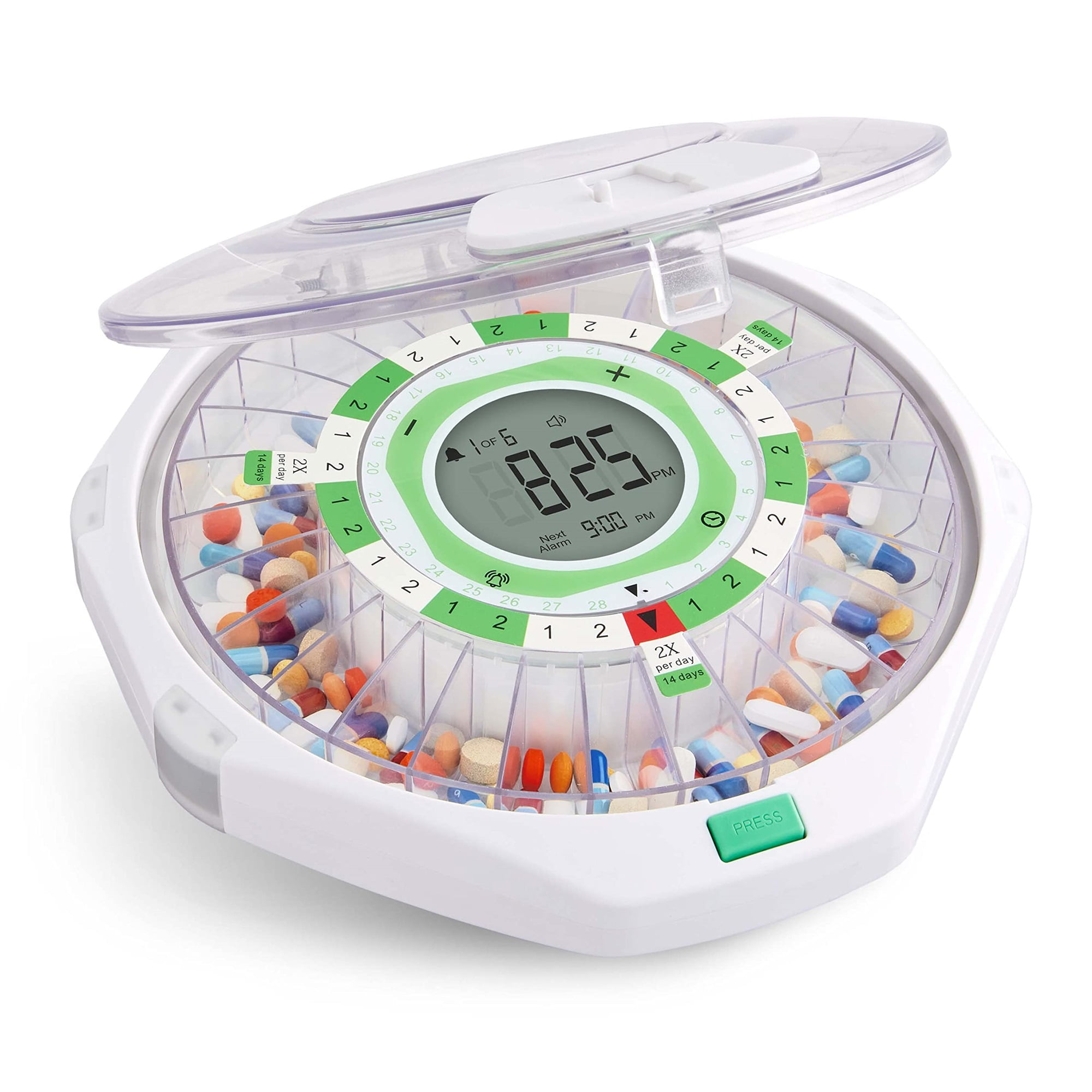 LiveFine 28-Day Automatic Pill Dispenser with Upgraded LCD Display and ...