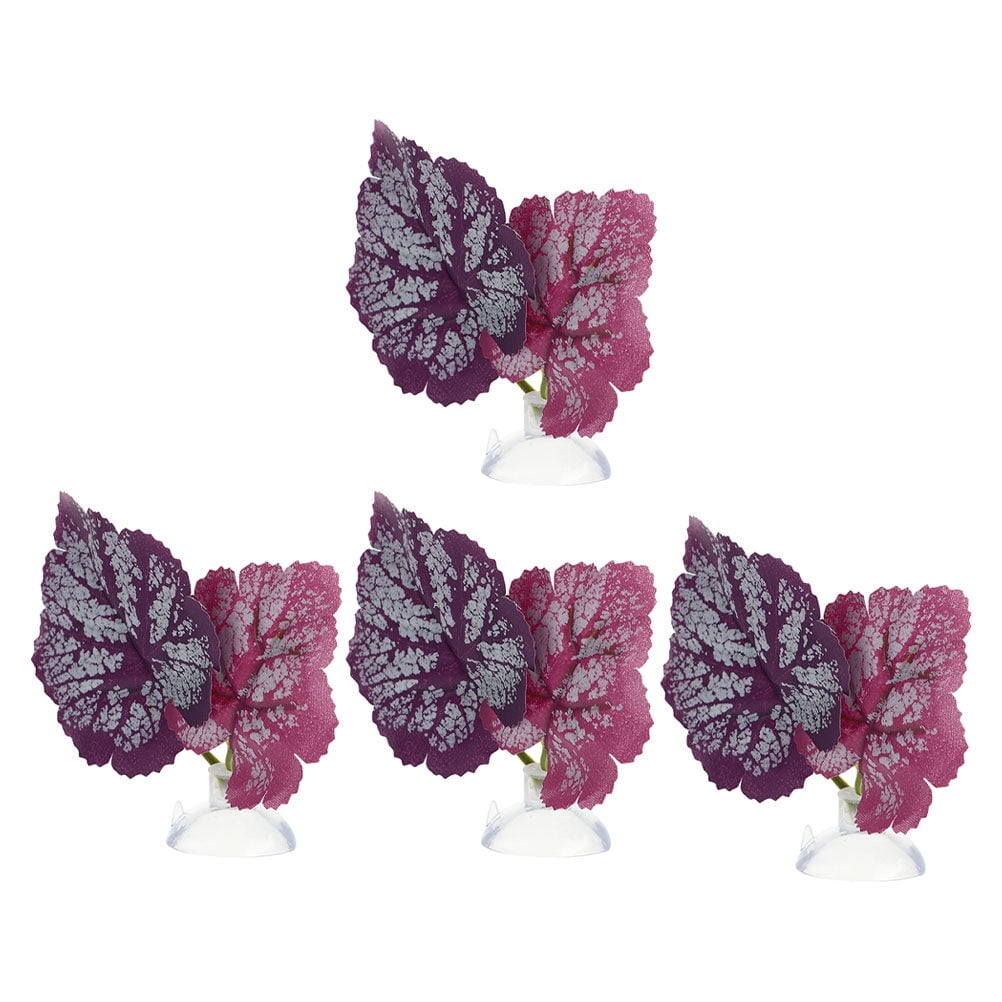 Live Fish Aquarium Breeding Bed 4 Pcs Tank Landscaping Leaves Crawl ...