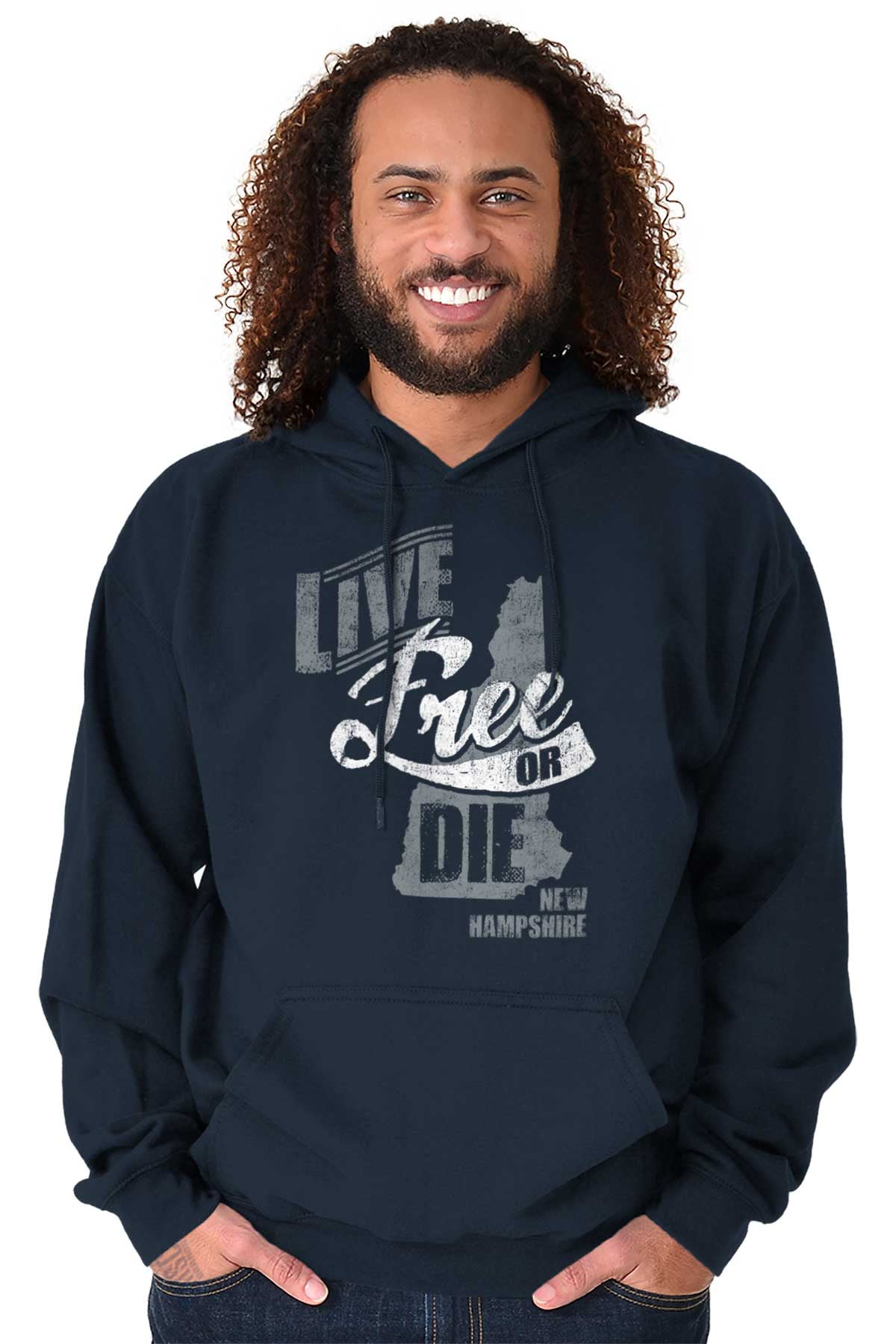 Live Free Or Die New Hampshire Motto Hoodie Sweatshirt Women Men Brisco ...