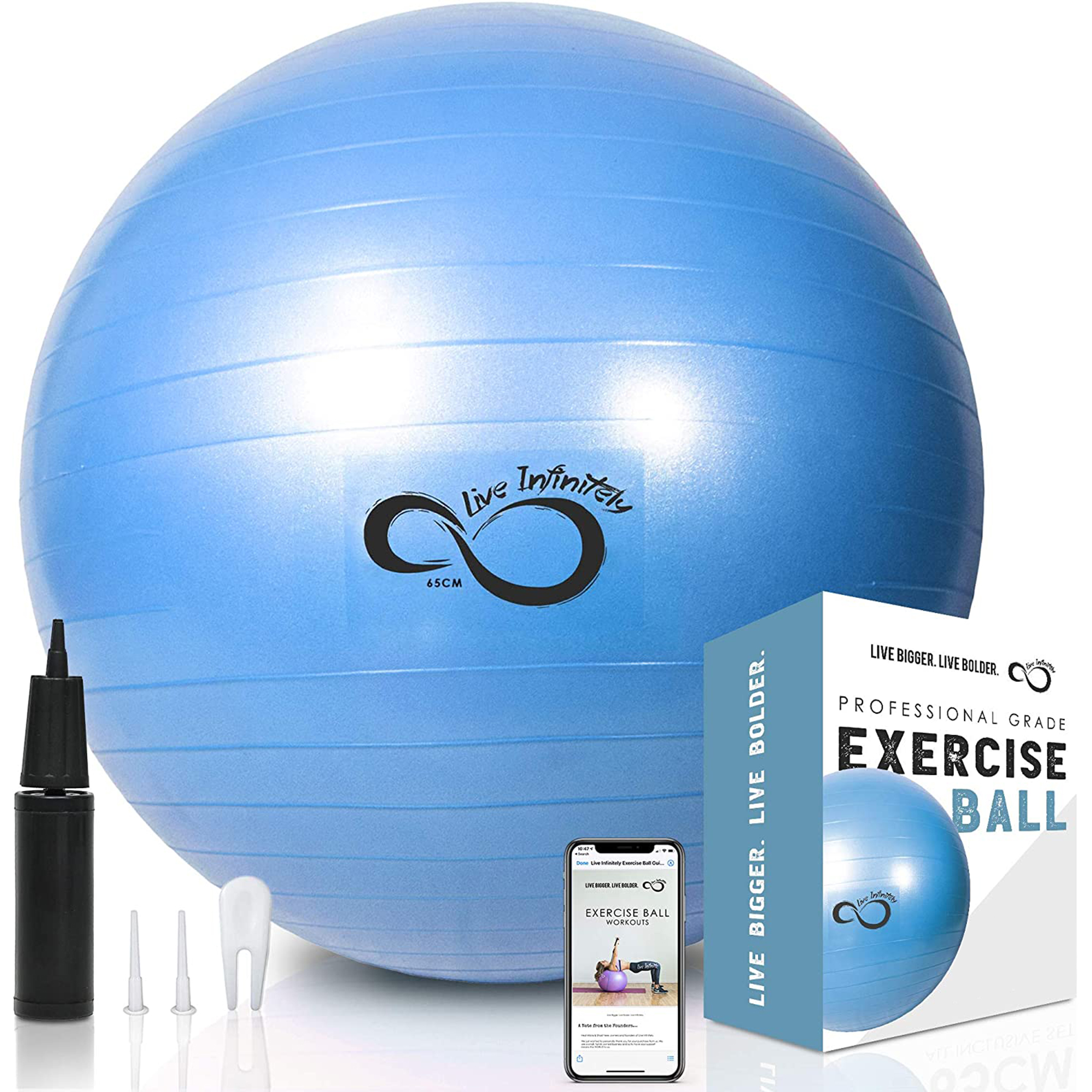 SPRI Elite Xercise Ball - 45Cm - Blue - Walmart.com