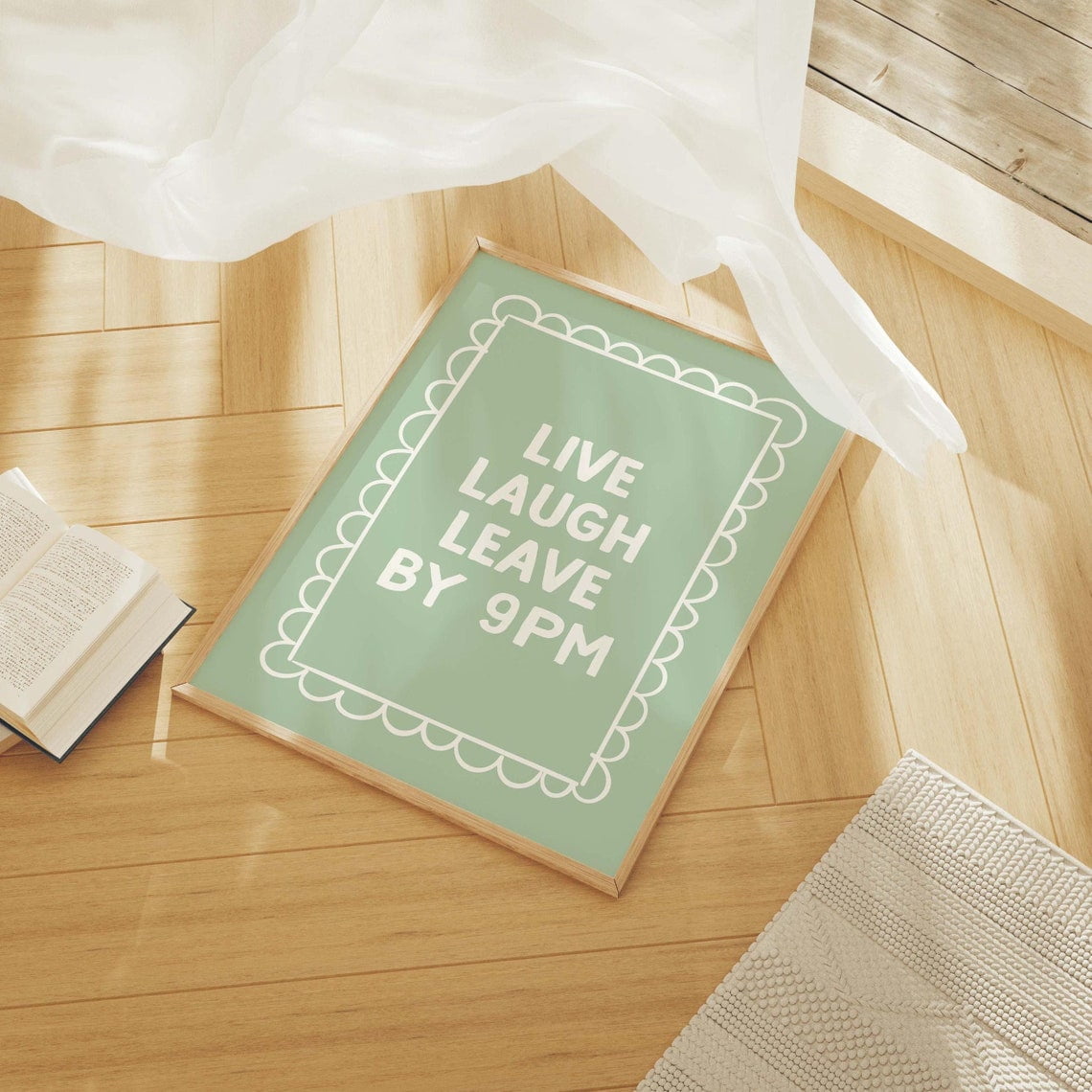 Live Laugh Leave By 9Pm Design3 Poster Apartment Trendy Art Dorm Room ...