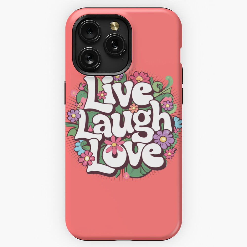 Live Laugh Love Retro Typography Inspirational Quote for iPhone 17 to ...