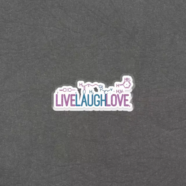 Live Laugh Love Serotonin & Dopamine Molecule Sticker Decalphone Decal ...