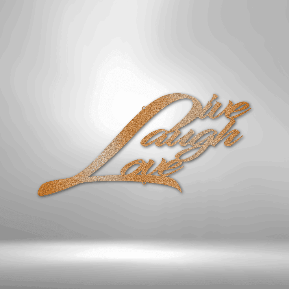 Live Laugh Love Steel Sign Laser Cut Powder Coated Home & Office Metal ...