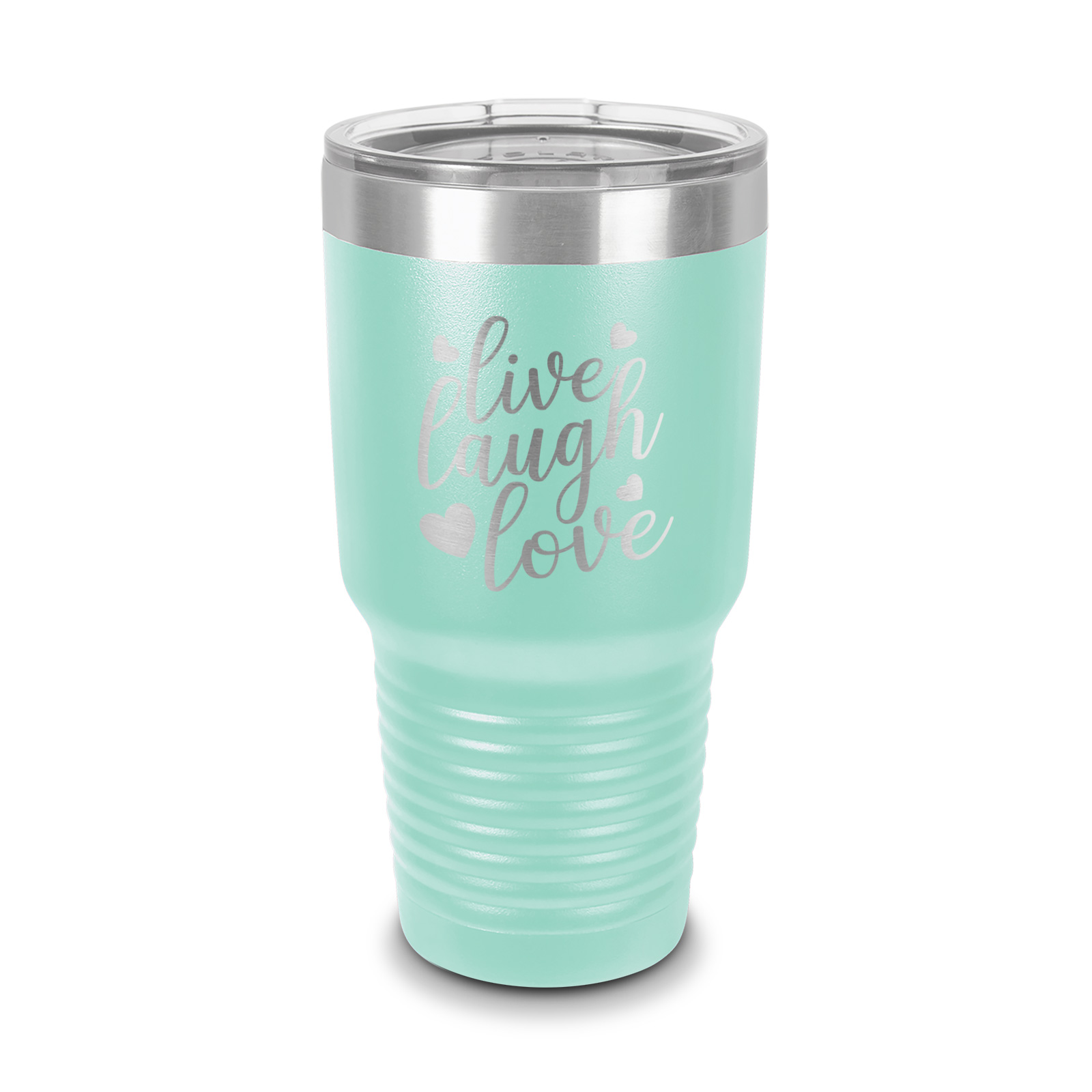 Live Laugh Love Tumbler 30 oz - Laser Engraved w/ Clear Lid - Stainless ...