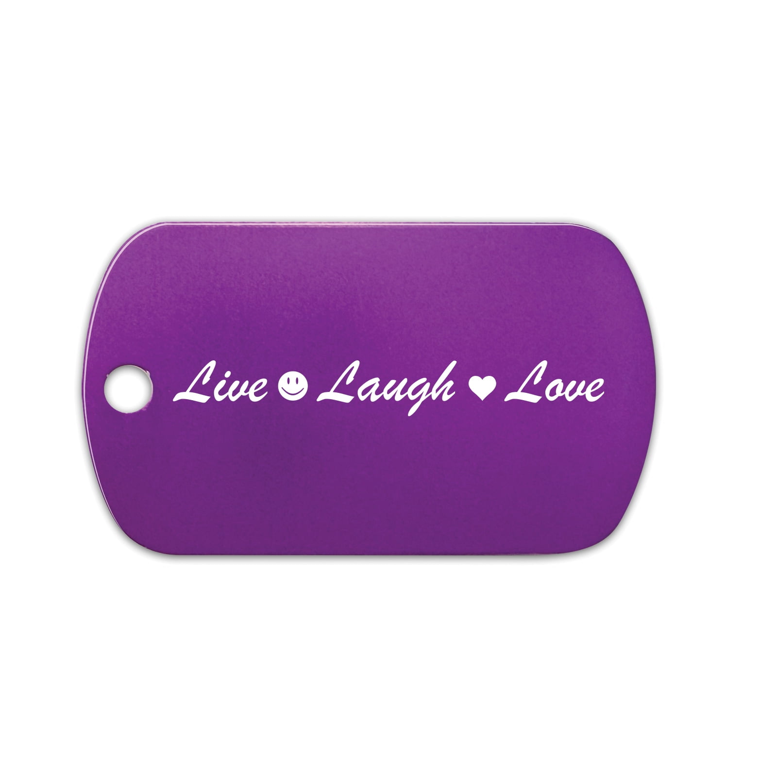 Live Laugh Love V2 GI Dog Tag Aluminum Keychain peace - Purple ...