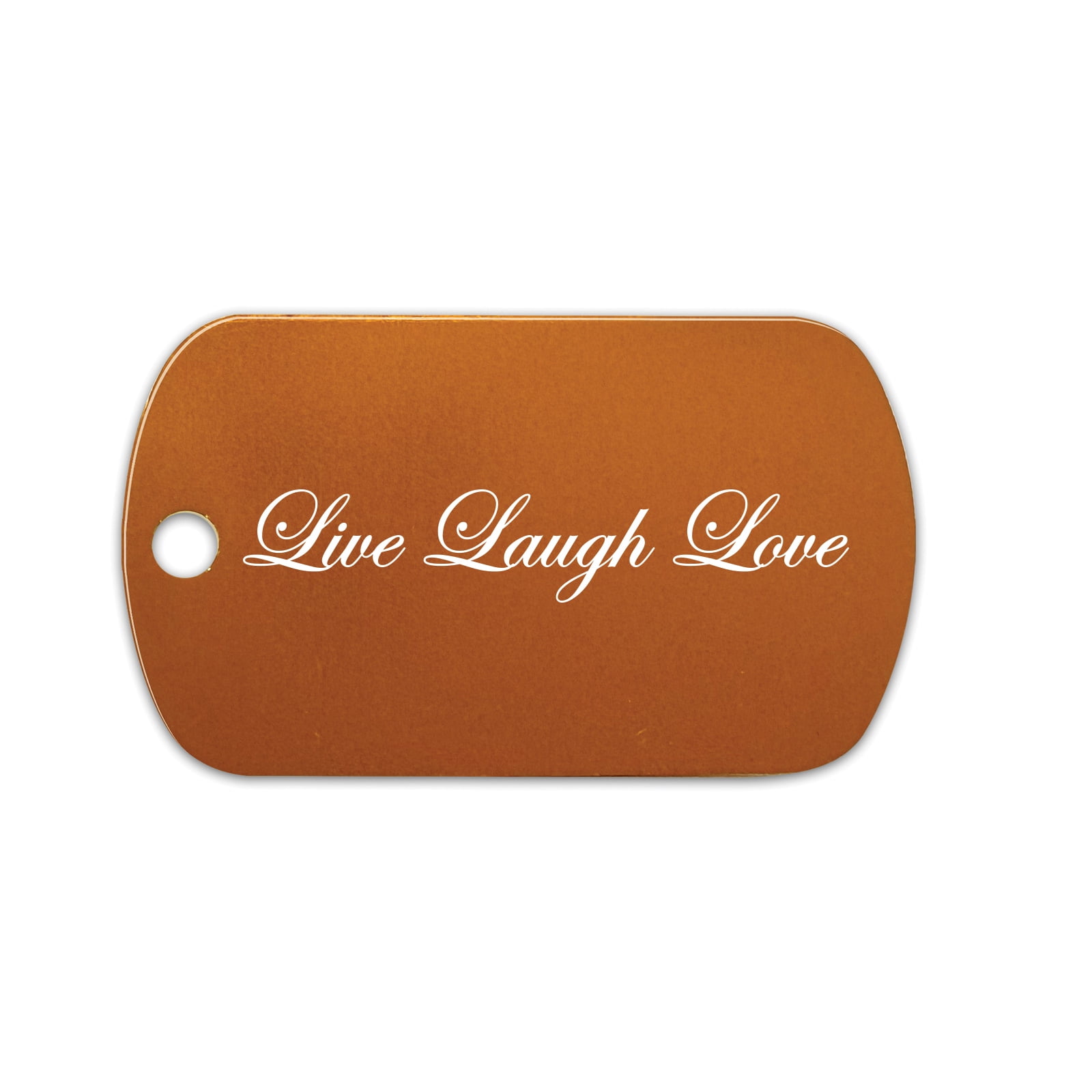 Live Laugh Love V3 GI Dog Tag Aluminum Keychain - Orange - Walmart.com