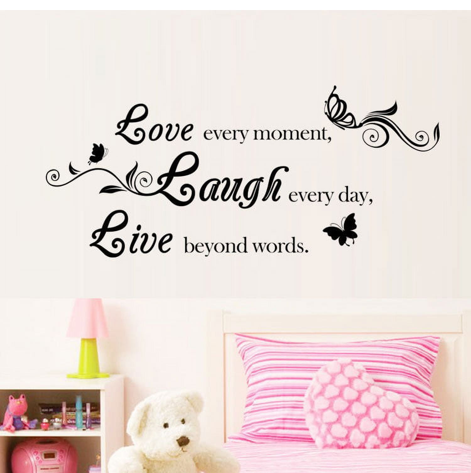 Live Laugh Love Wall Decal Art, Vinyl Live Every Moment Laugh Every Day ...