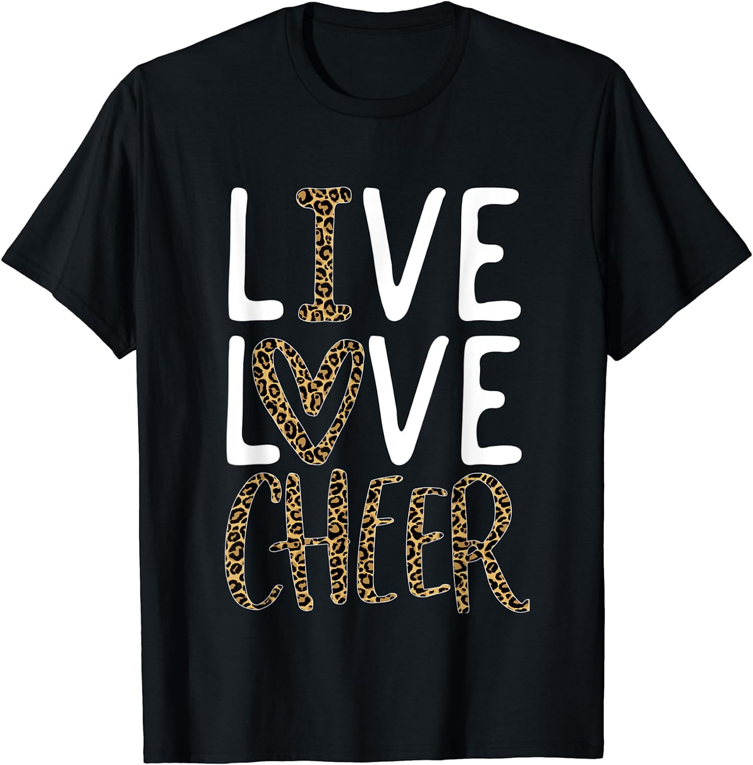 Live Love Cheer Girl Cheerleading Cheerleader Women Cheer T-Shirt ...