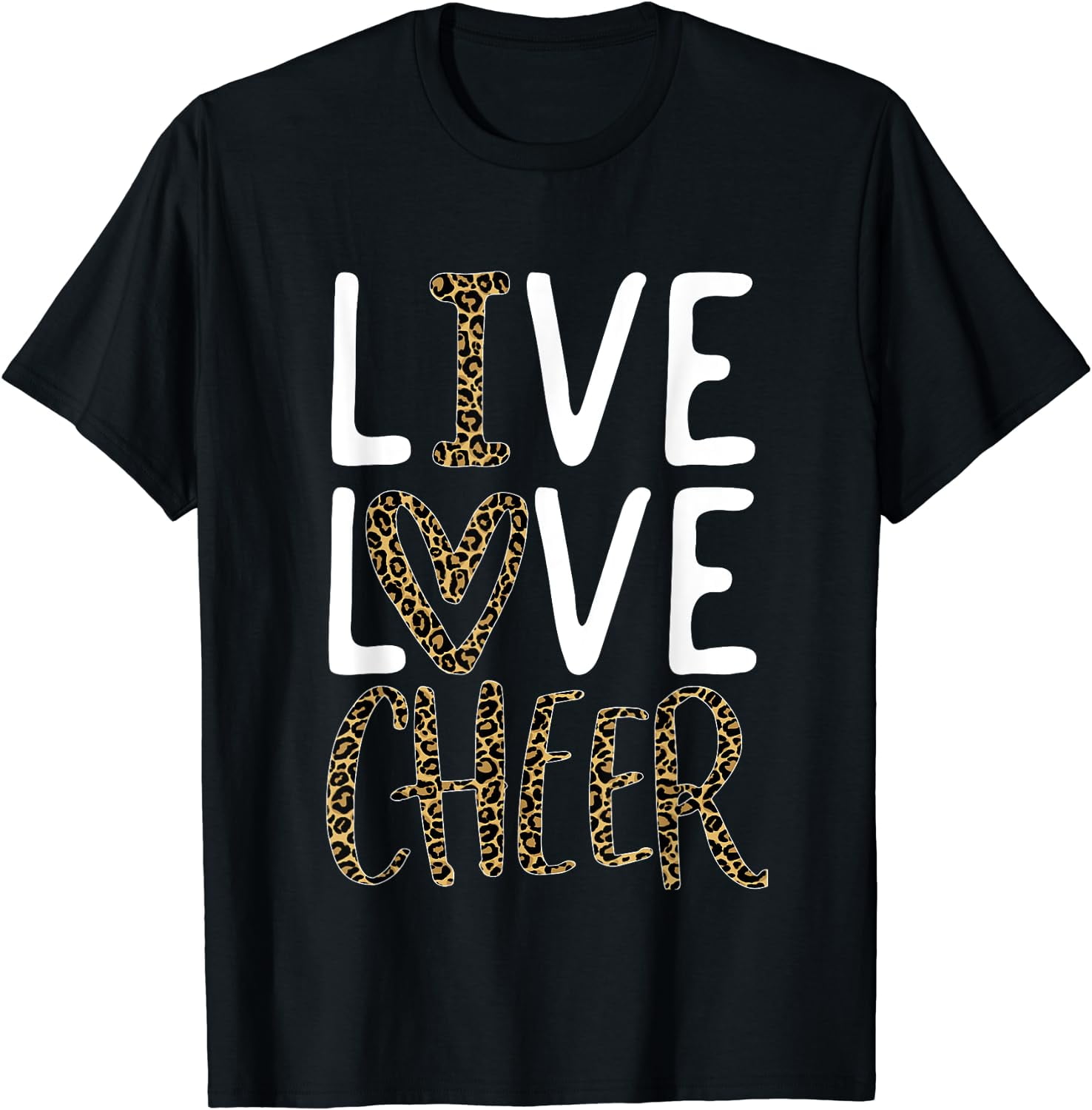 Live Love Cheer Girl Cheerleading Cheerleader Women Cheer T-Shirt ...