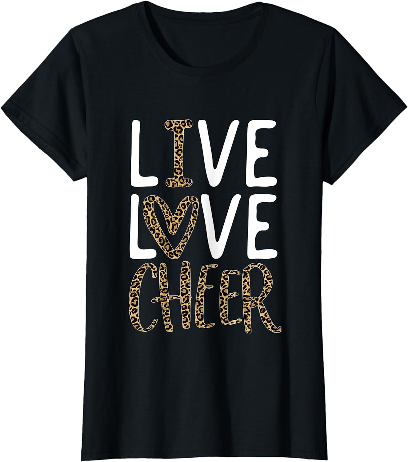 Live Love Cheer Girl Cheerleading Cheerleader Women Cheer T-Shirt ...