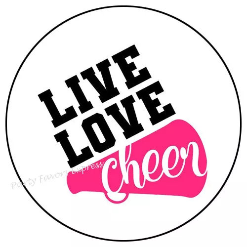Live Love Cheer Sticker Party Favors Sticker Envelope Seals Labels ...