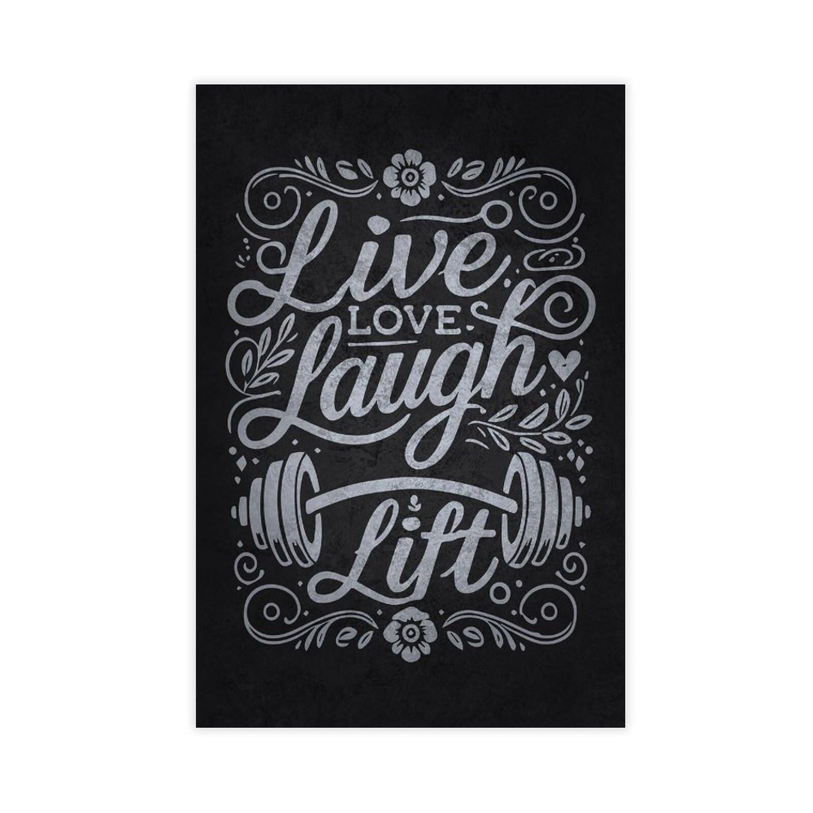 Live Love Laugh Lift Poster Weightlifting Motivational Sign for Home ...