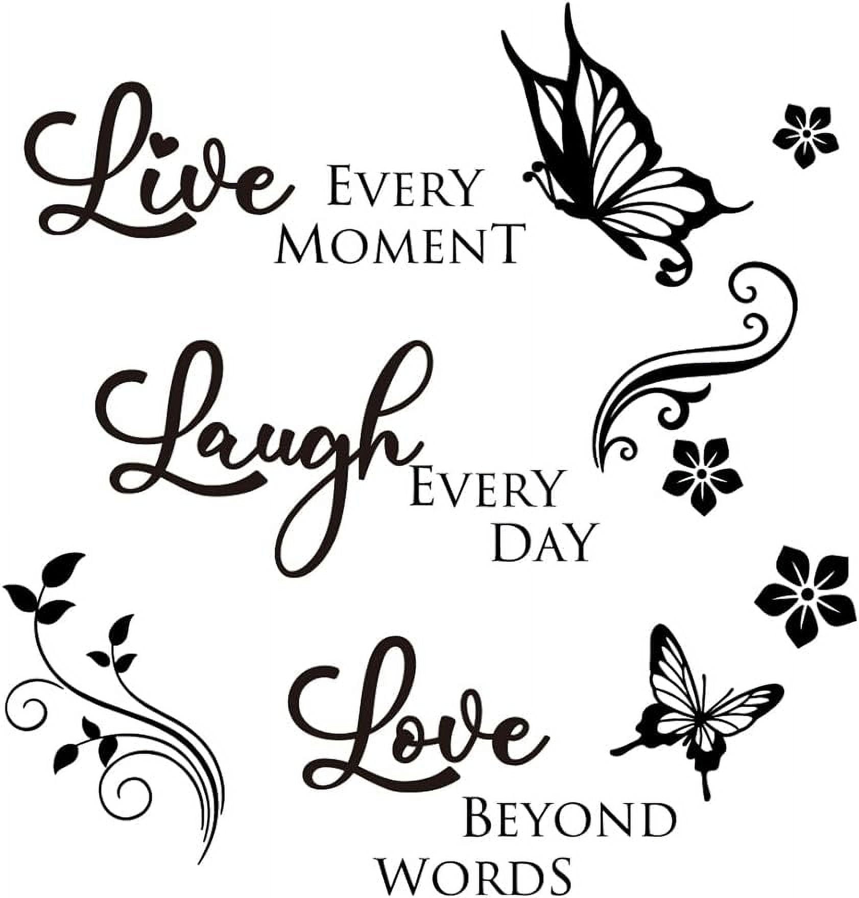 Live Love Laugh Wall Sticker Motivational Wall Decals Family ...