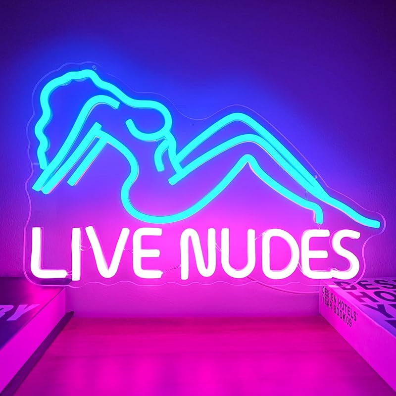 Live Nudes Neon Sign Live Nudes Led Neon Signs for Wall Decor Dimmable ...