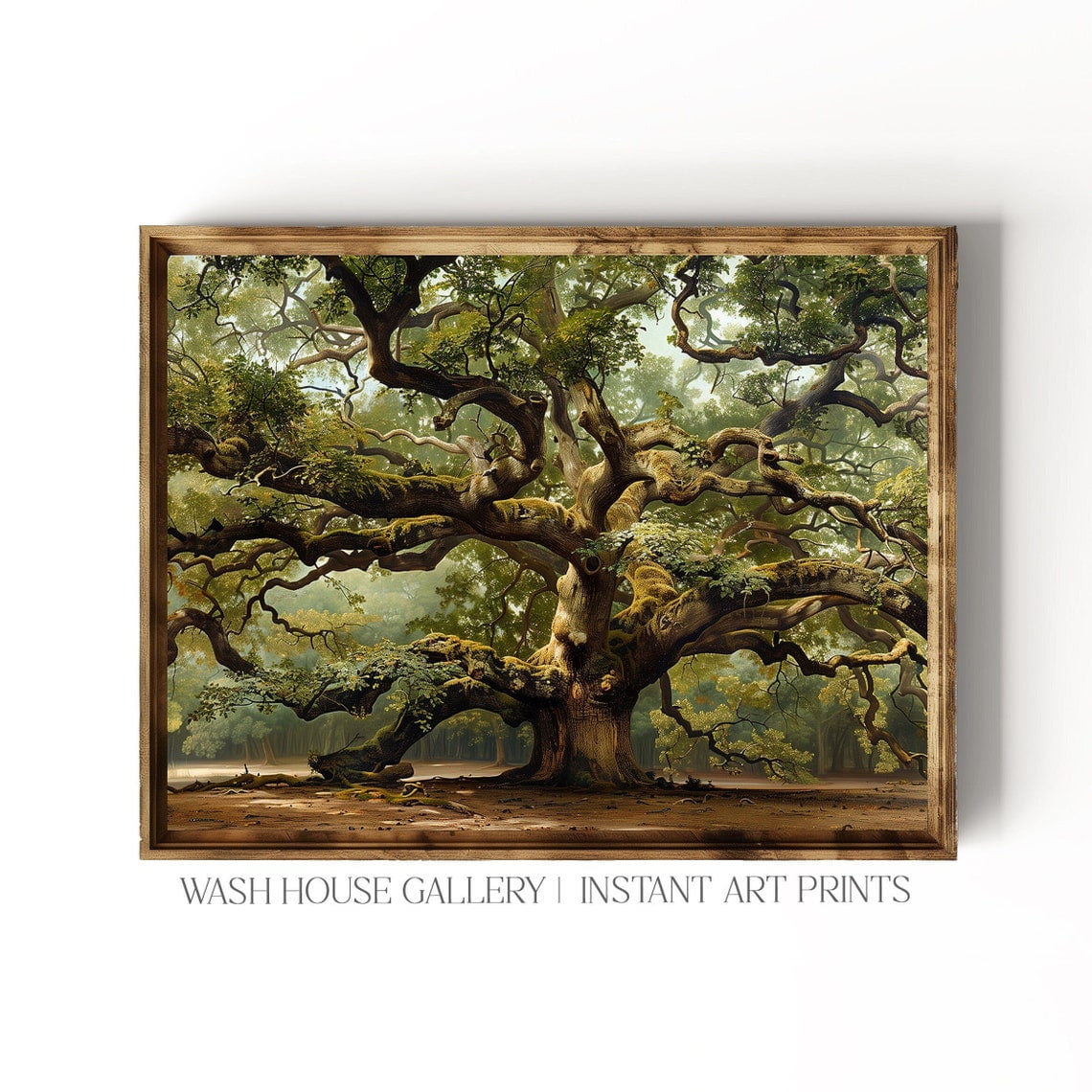 Live Oak Poster Angel Oak Wall Art Cottagecore Tree Poster Oak Tree ...