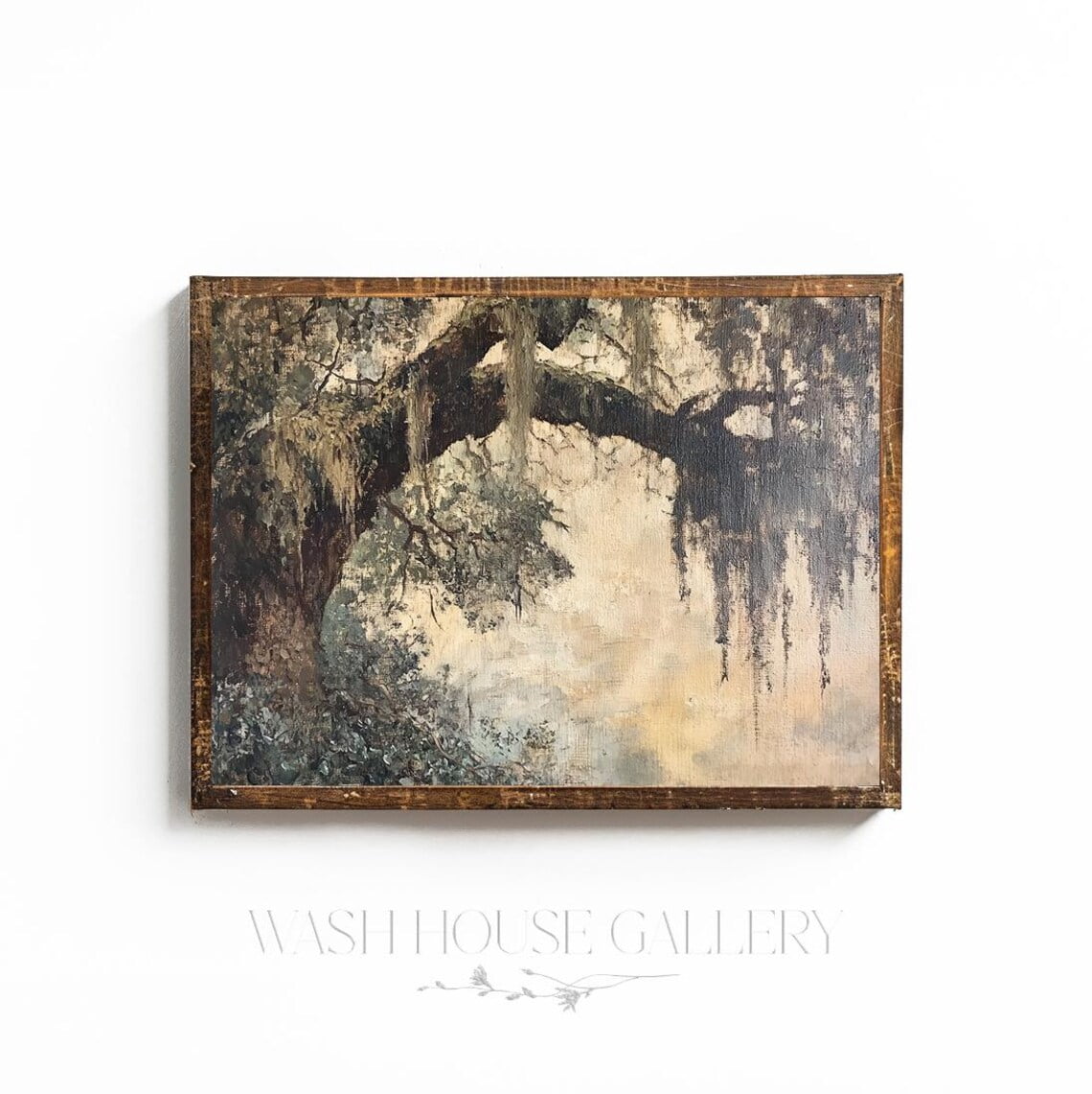 Live Oak Tree Poster Cottagecore Wall Art For Entryway Decor Vintage ...