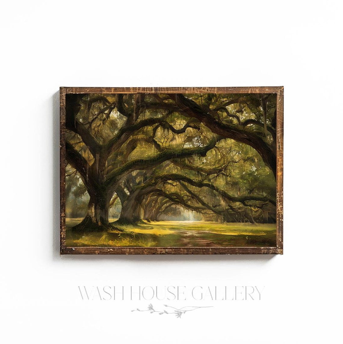 Live Oak Wall Art Cottagecore Decor Avenue Of Oaks Poster Mossy Live ...