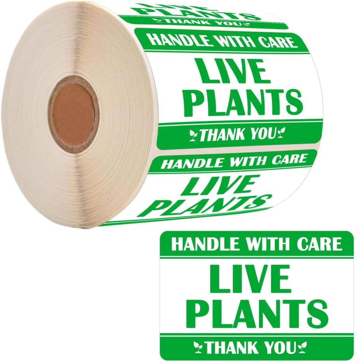 Live Plants Please Handle with Love Stickers 2 X 3 Inch - Fluorescent ...