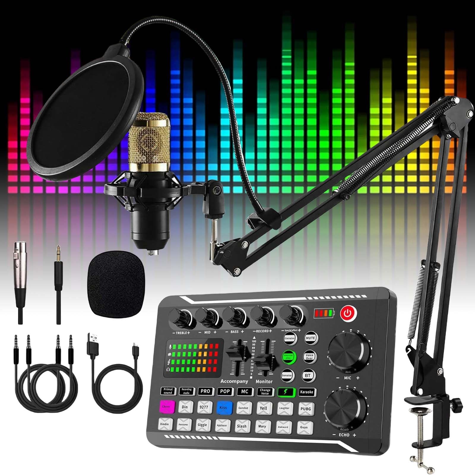 Live Sound Card with DJ Mixer Effects & Voice Changer, Live Sound Card ...