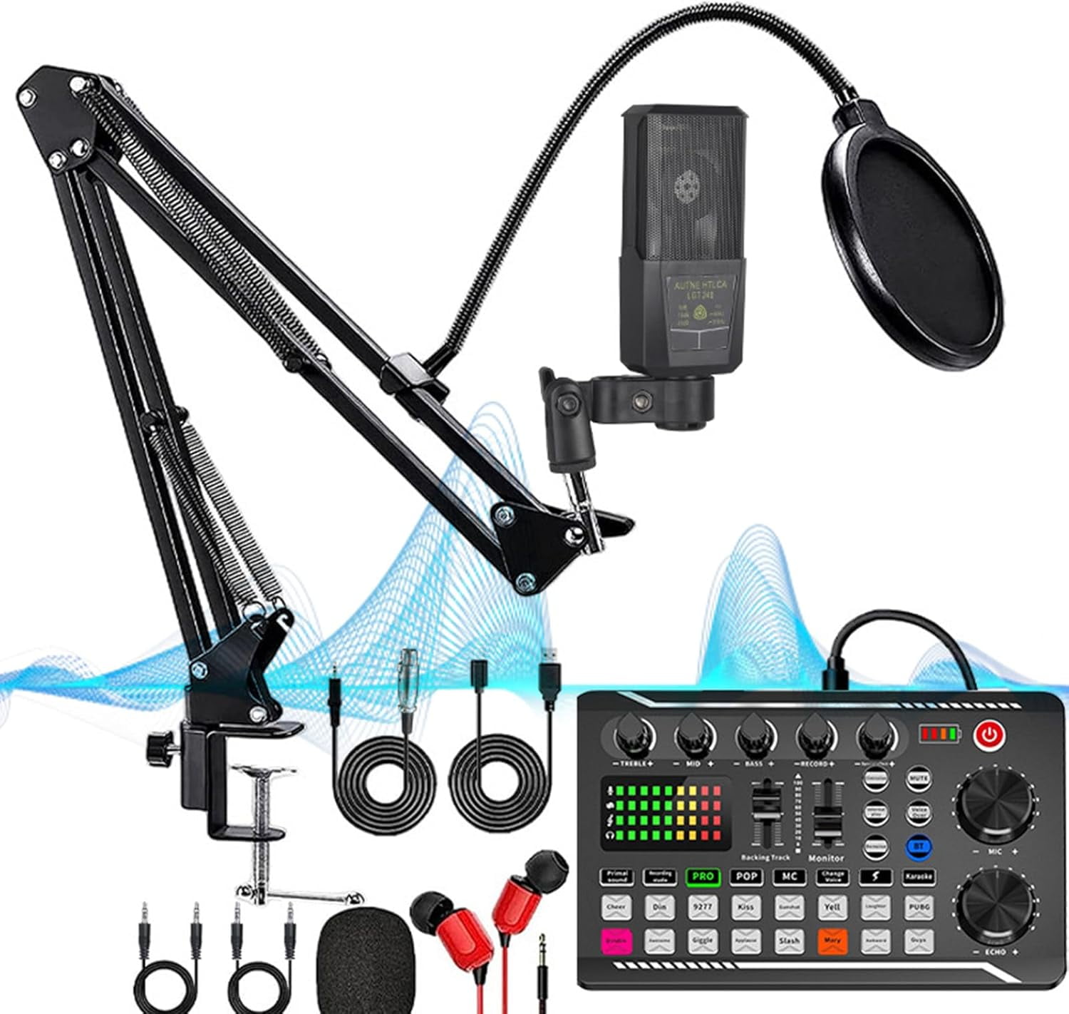 Live Sound Card with DJ Mixer Effects & Voice Changer, F998 Live Sound ...