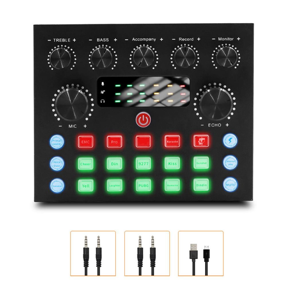 Live Sound Card with Dj Mixer Effects & Voice Changer, Audio Mixer ...