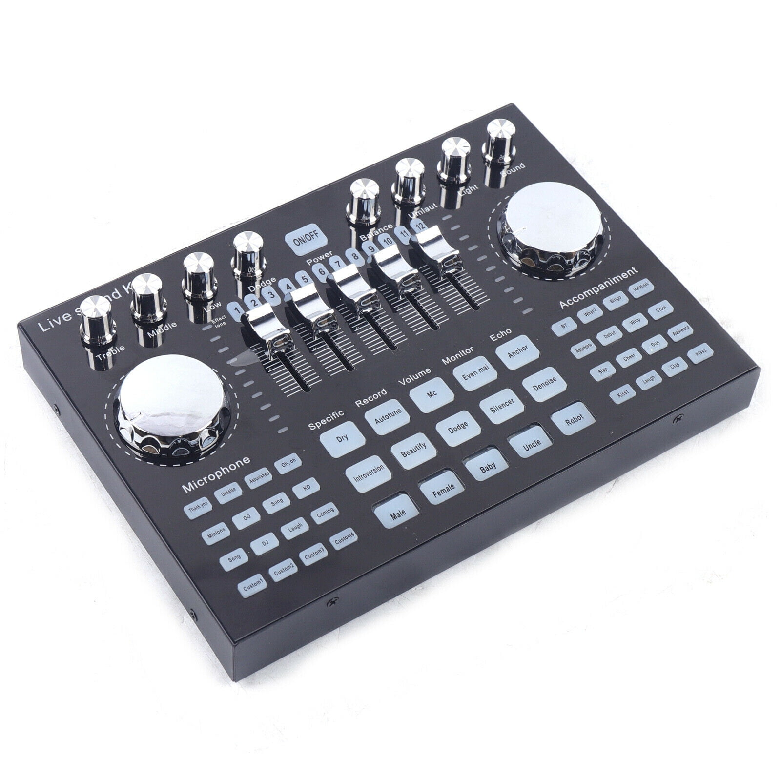 Live Sound Card K1 Live Digital Sound Card K1 3.5mm W/ Bluetooth+USB for Computer PC Mobile ...