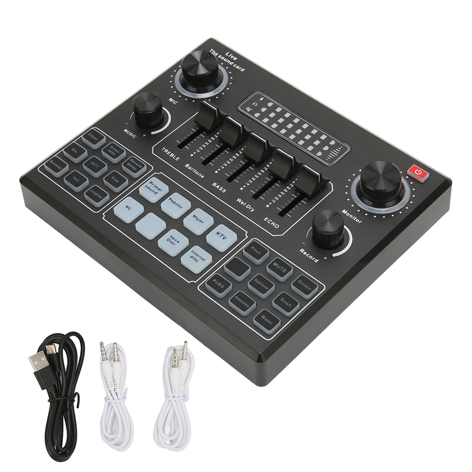 Live Sound Card Multiple Sound Effects Voice Changing External Mini ...