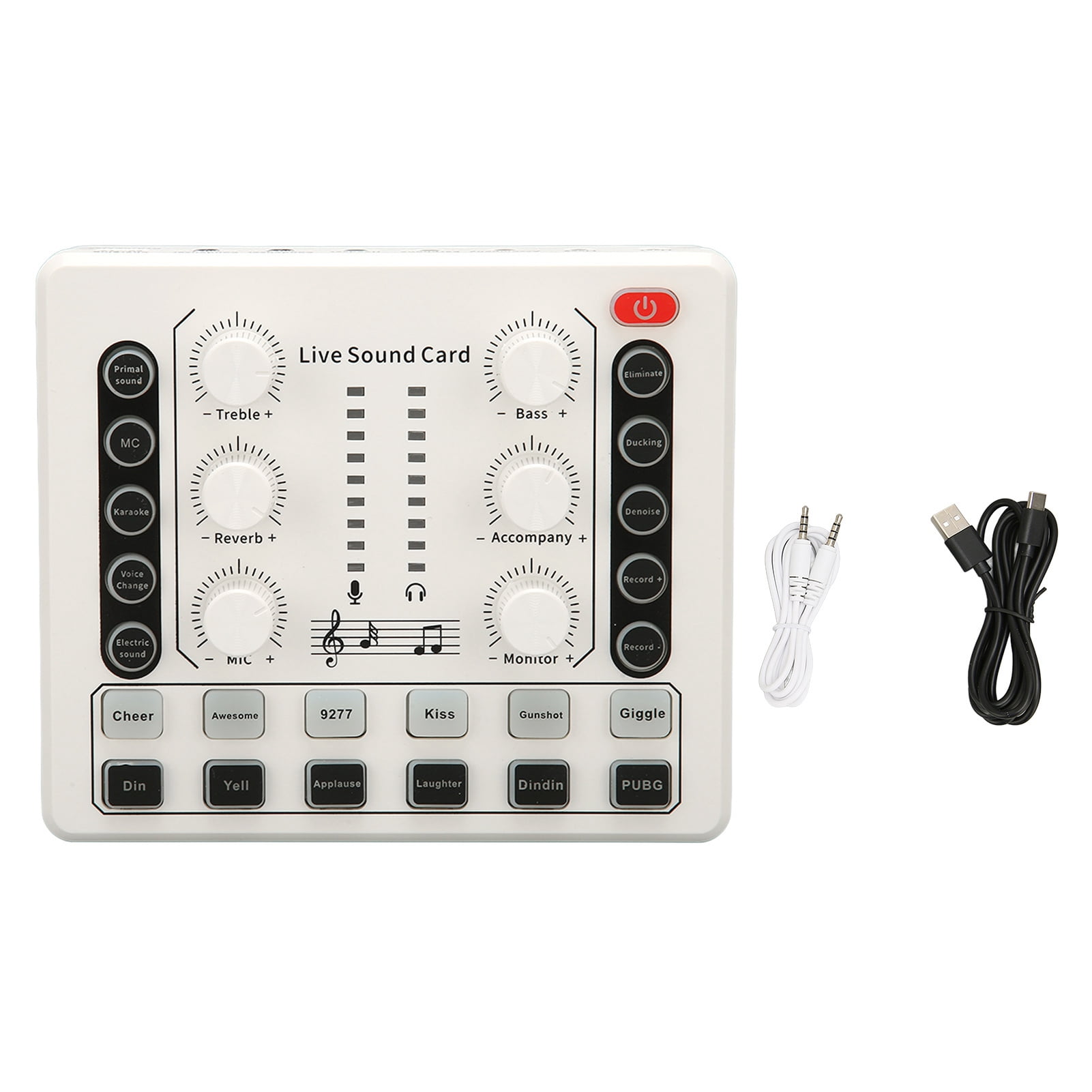 Live Sound Card Multiple Sound Effects Voice Changing Mini Sound Mixer ...