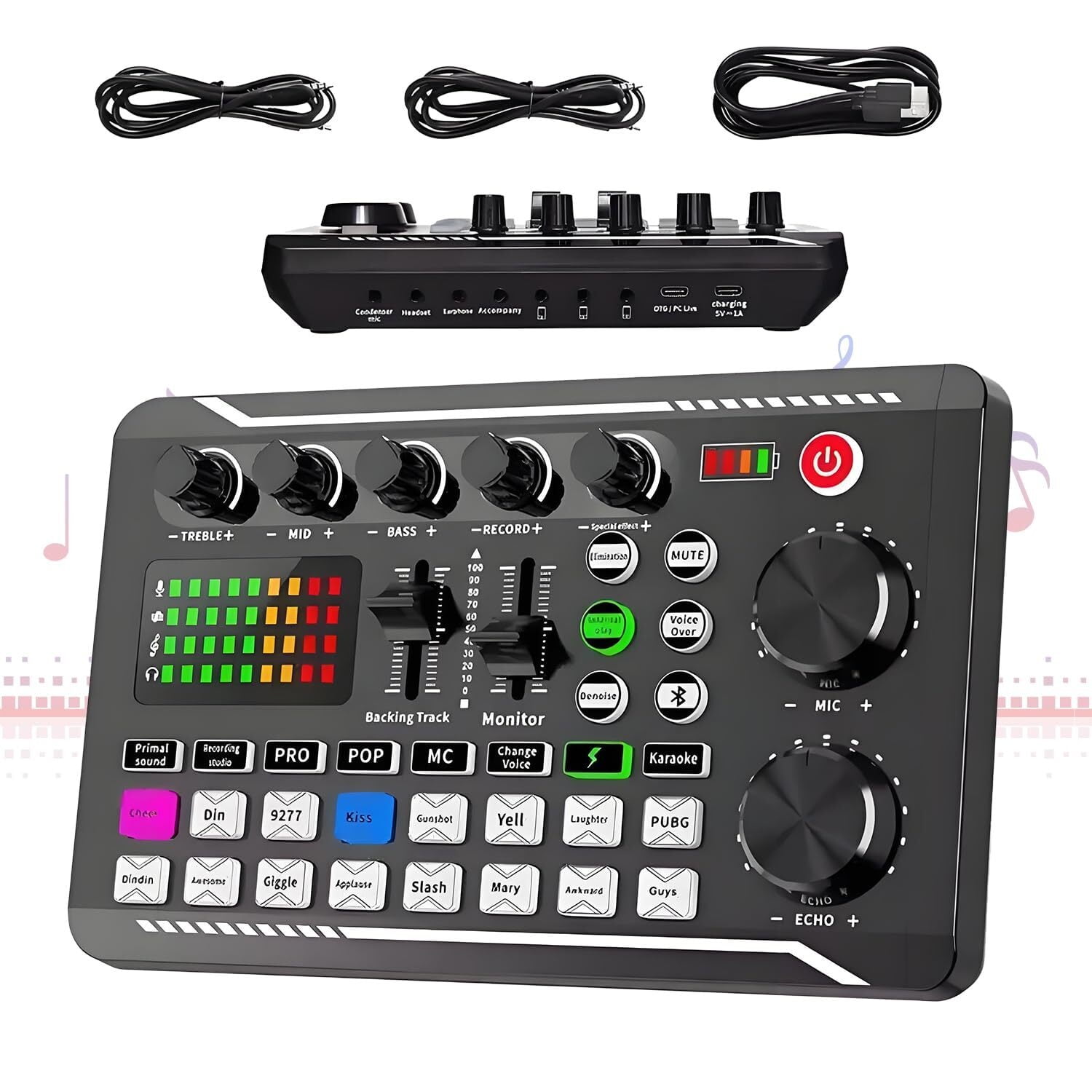 Live Sound Card with DJ Mixer Effects & Voice Changer, F998 Live Sound ...