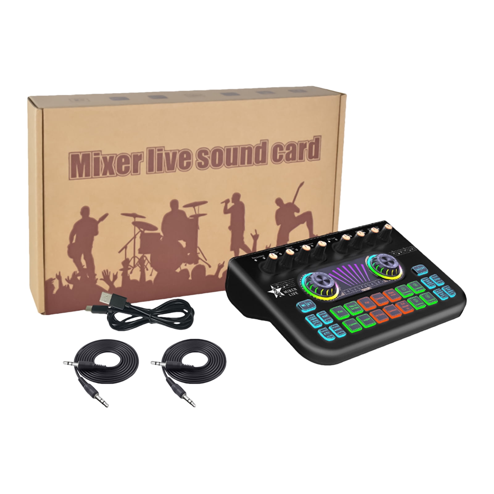 Live Sound CardLive Sound MixerStreaming Soundboard with XLR 3 5mm ...