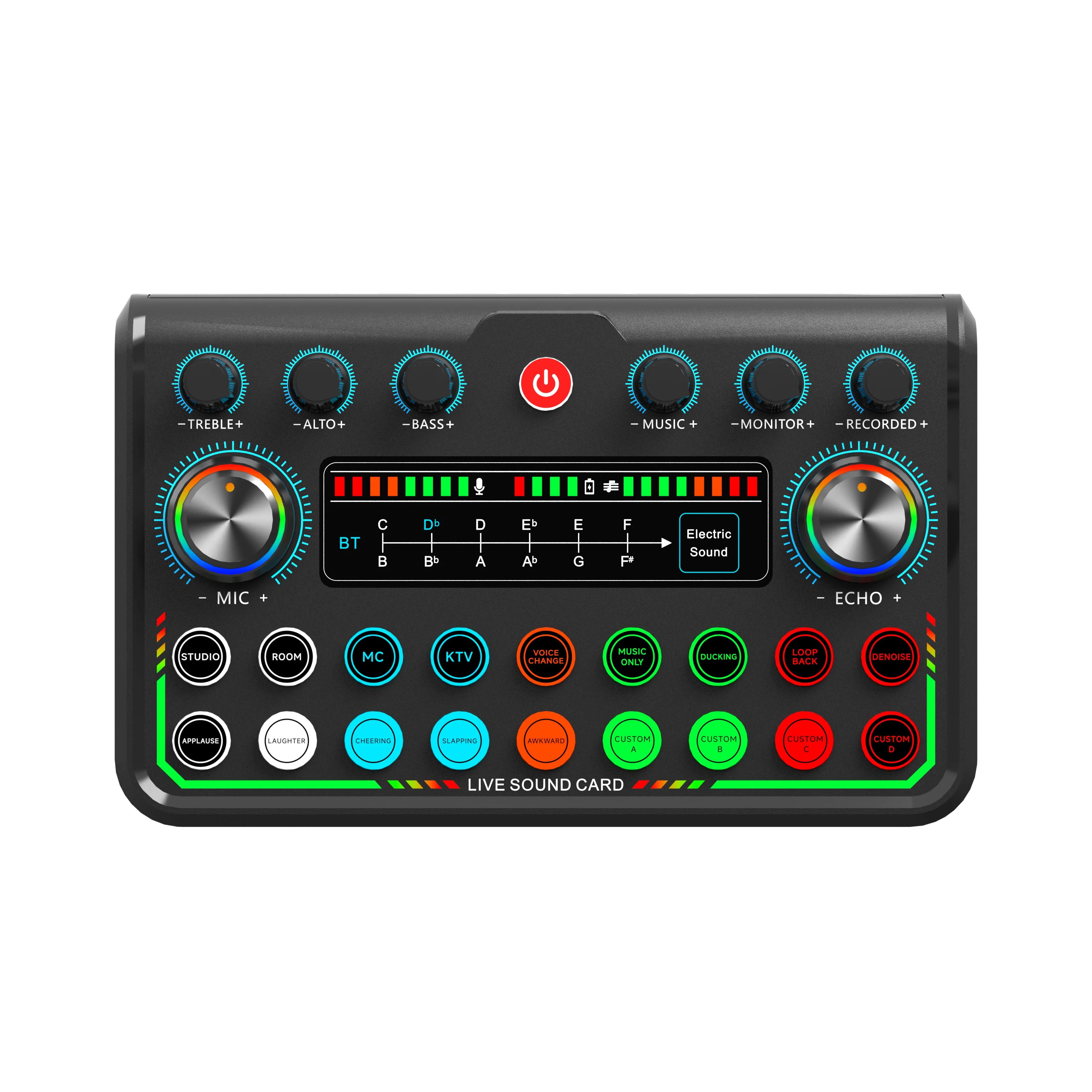 Live Streaming Sound Card Voice Changer Audio Mixer dj Mixer Game Voice ...