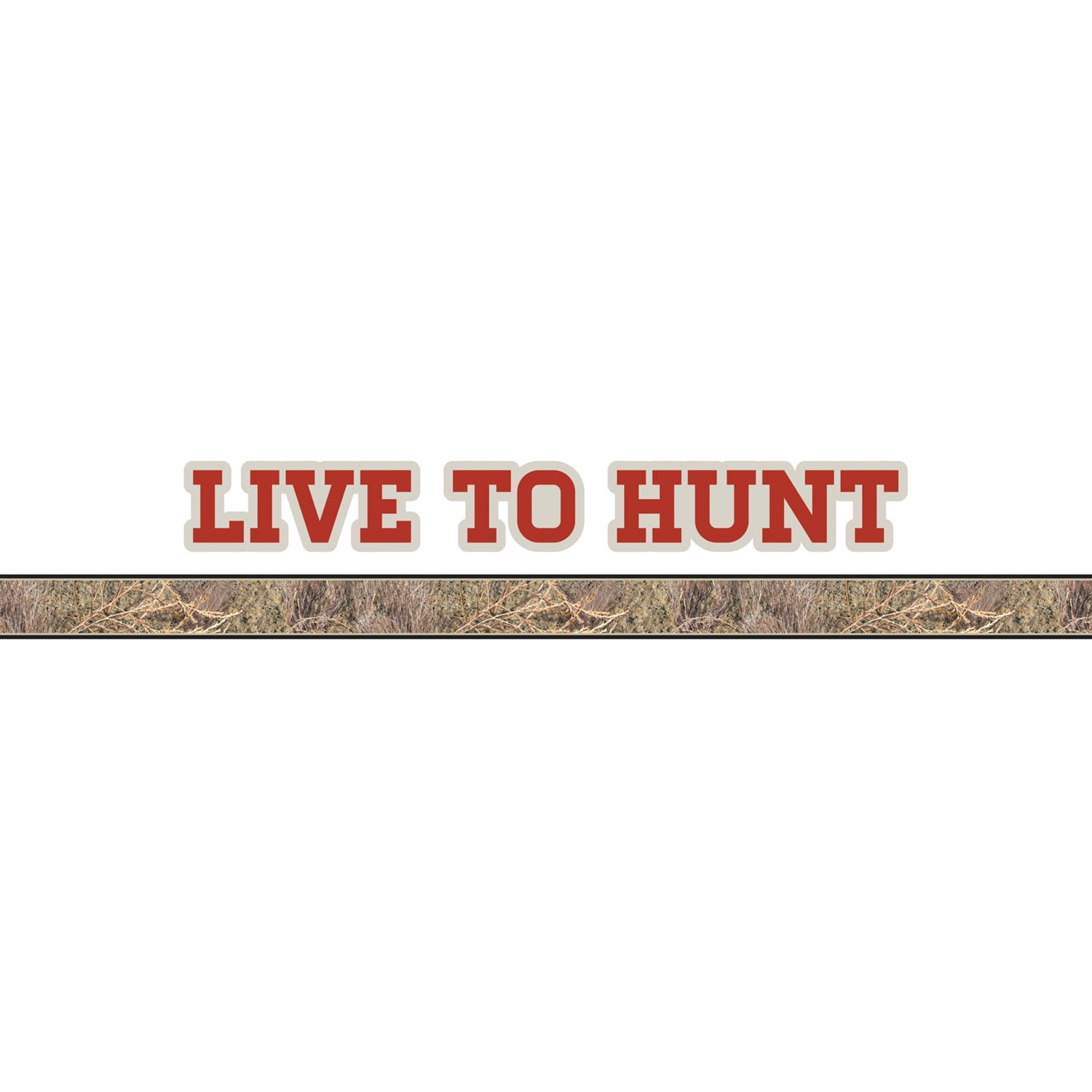 Live To Hunt Logo with Camo Pin Stripe - Brush - Walmart.com