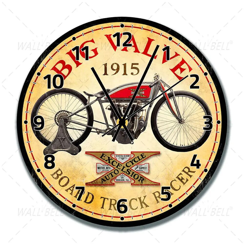 Live To Ride Motorcycle Autobike Wall Clock Silent Decorative Wooden ...