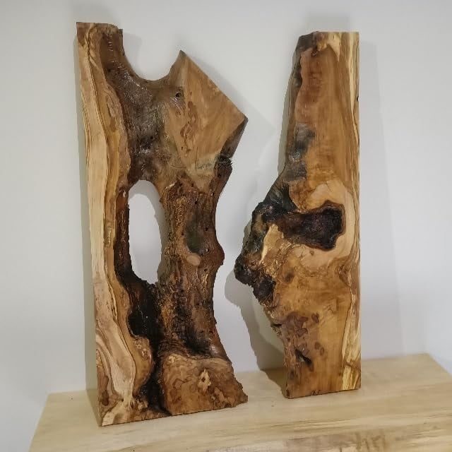 Live edge Rustic Wood Slab from Olive Wood 20" - Walmart.com