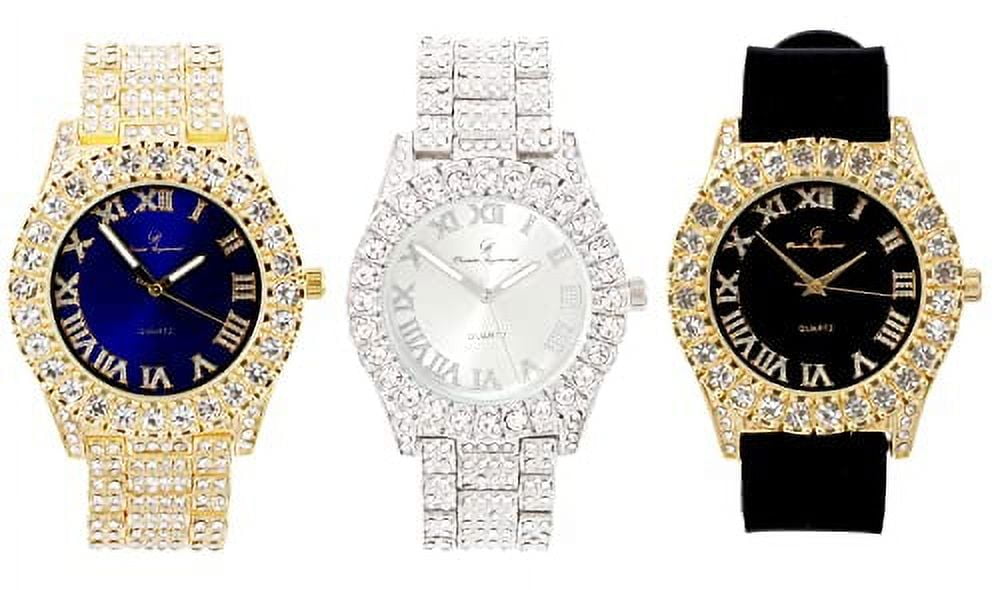 Live for The Versatility This Iced Out Bling Watch Set Offers!! Love ...