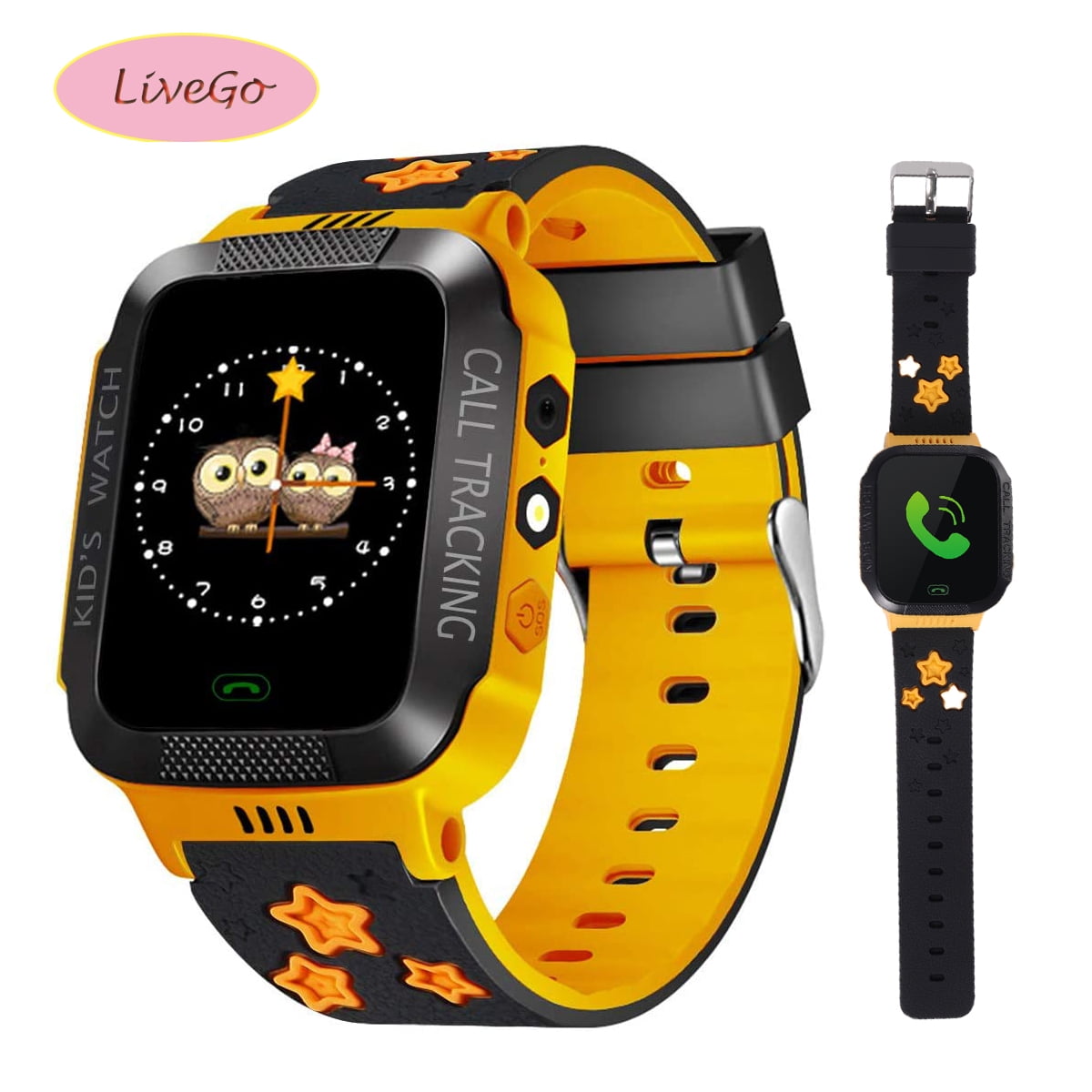LiveGo Kids Bluetooth Smart Watch Phone with GPS Tracker & SOS, Boys ...