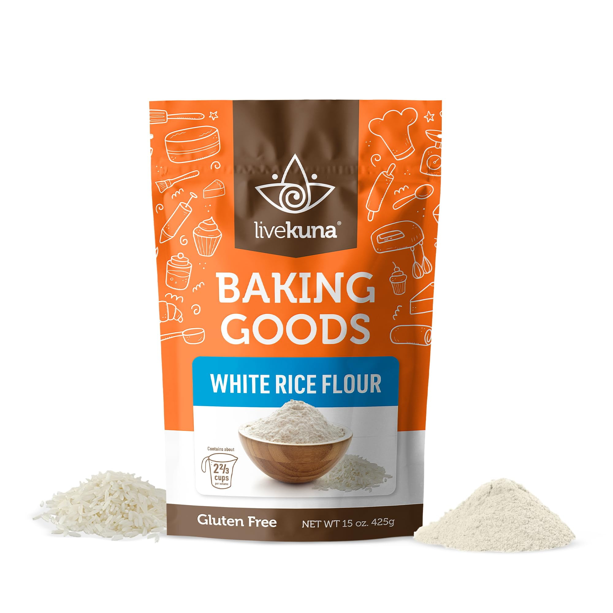 LiveKuna - White Rice BDF32 Flour, Superfine White Rice Flour ...
