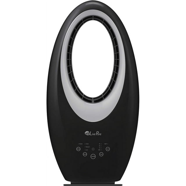 LivePure Bladeless Oscillating Fan. 3-Speed Adjustment, Touch Control ...